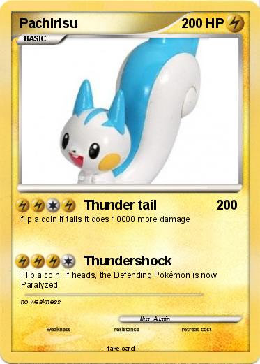 Pokémon Pachirisu 228 228 - Thunder tail - My Pokemon Card