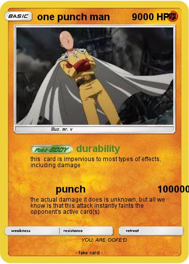 Pokémon one punch man 95 95 - durability - My Pokemon Card