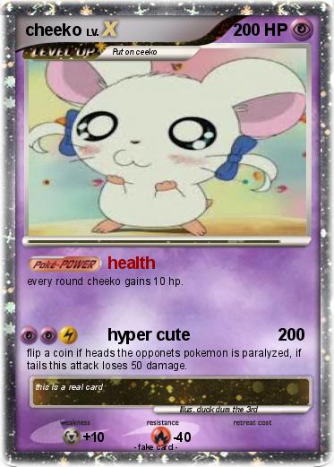 Pokémon cheeko 1 1 - health - My Pokemon Card