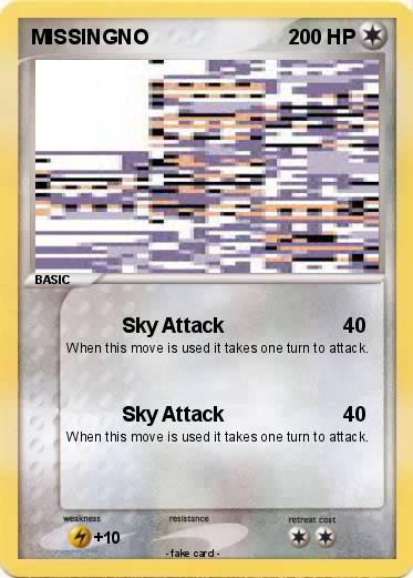 Pokémon MISSINGNO 889 889 - Sky Attack - My Pokemon Card