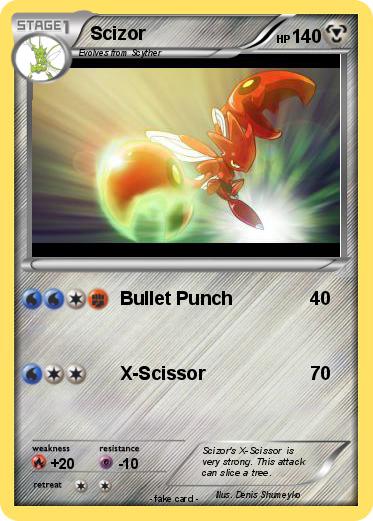 Pokémon Scizor 311 311 - Bullet Punch - My Pokemon Card