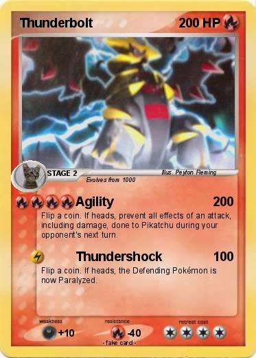 Pokémon Thunderbolt 120 120 - Agility - My Pokemon Card