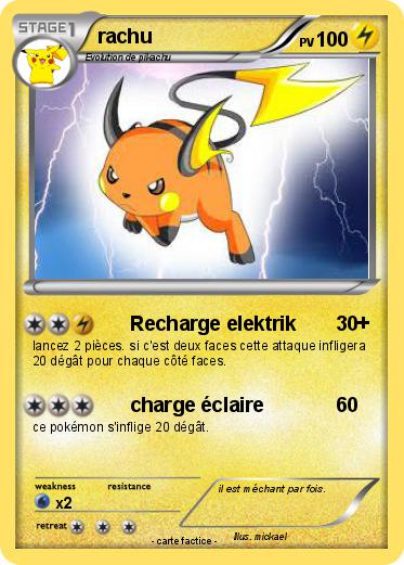 Pokémon rachu 53 53 - Recharge elektrik - Ma carte Pokémon