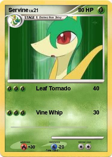 Pokémon Servine 63 63 - Leaf Tornado - My Pokemon Card