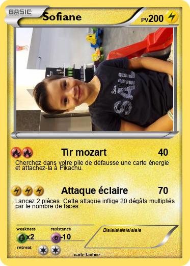 Pokémon Sofiane 81 81 - Tir mozart - Ma carte Pokémon