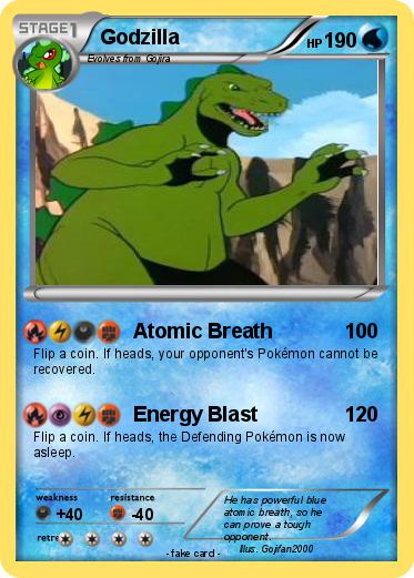 Pokémon Godzilla 2415 2415 - Atomic Breath - My Pokemon Card