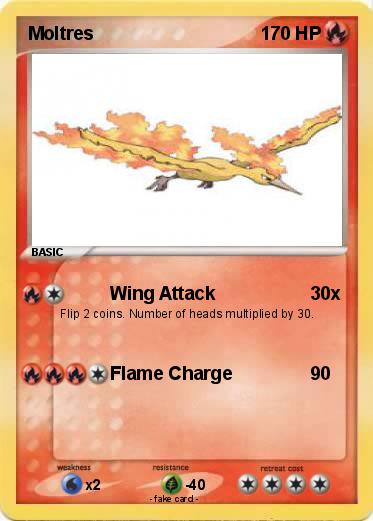 Pokémon Moltres 704 704 - Wing Attack - My Pokemon Card