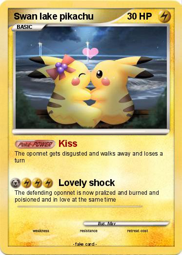 Pokémon Swan lake pikachu - Kiss - My Pokemon Card
