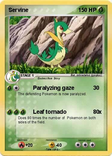 Pokémon Servine 194 194 - Paralyzing gaze - My Pokemon Card