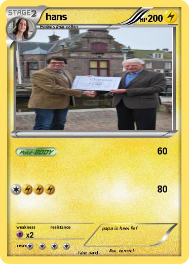 Pokémon hans 110 110 - My Pokemon Card