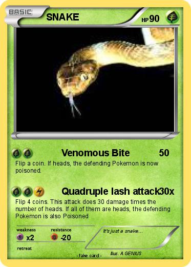 Pokémon SNAKE 499 499 - Venomous Bite - My Pokemon Card