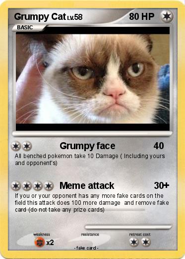 Pokémon Grumpy Cat 644 644 - Grumpy face - My Pokemon Card