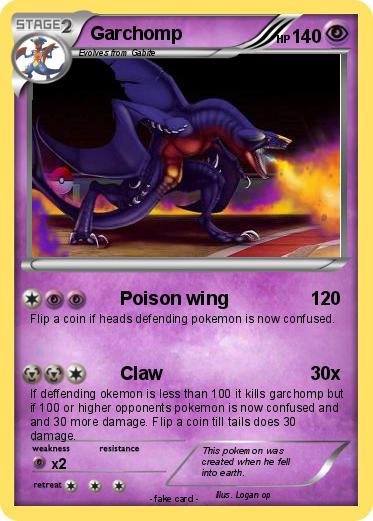 Pokémon Garchomp 691 691 - Poison wing - My Pokemon Card