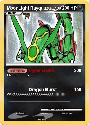 Pokémon MoonLight Rayquaza - Hyper Beam - My Pokemon Card