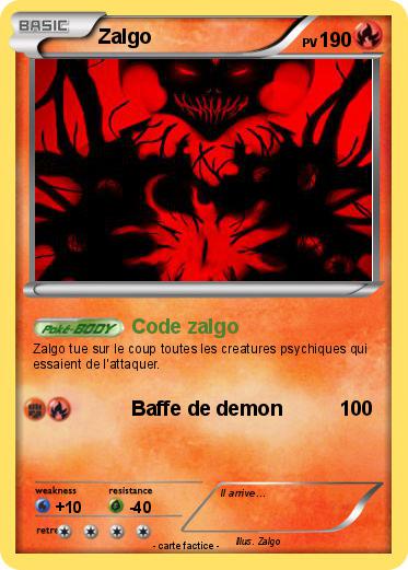 Pokémon Zalgo 20 20 - Code zalgo - Ma carte Pokémon