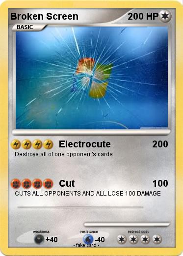 Pokémon Broken Screen - Electrocute - My Pokemon Card