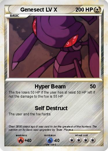 Pokémon Genesect LV X - Hyper Beam - My Pokemon Card
