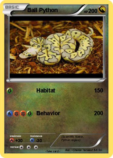 Pokémon Ball Python 3 3 - Habitat - My Pokemon Card