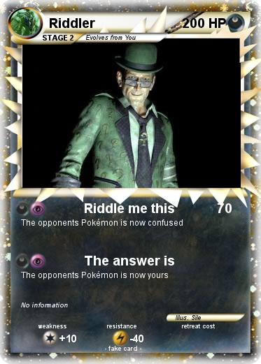 Pokémon Riddler 26 26 - Riddle me this - My Pokemon Card