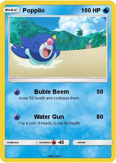Pokémon Popplio 155 155 - Buble Beem - My Pokemon Card