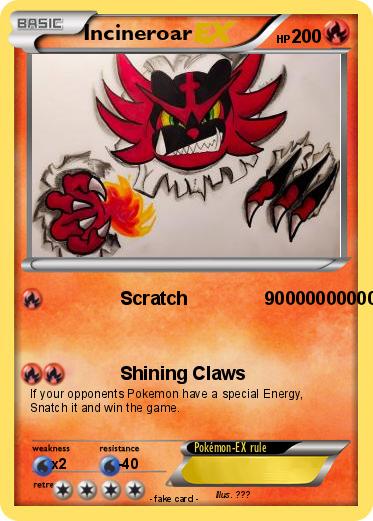 Pokémon Incineroar 196 196 - Scratch ...