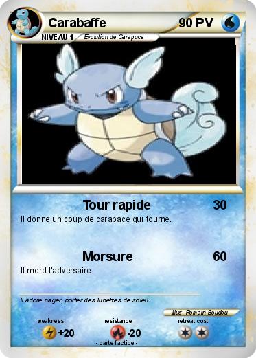 Pokémon Carabaffe 73 73 - Tour rapide - Ma carte Pokémon