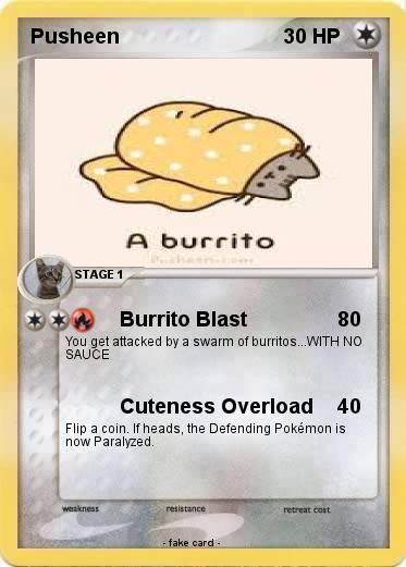 Pokémon Pusheen 252 252 - Burrito Blast - My Pokemon Card