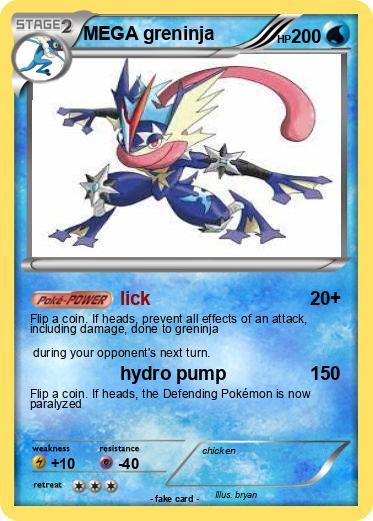 Pokémon MEGA greninja 91 91 - lick - My Pokemon Card