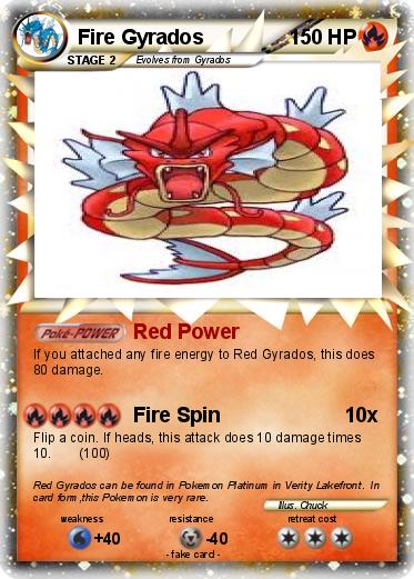Pokémon Fire Gyrados - Red Power - My Pokemon Card