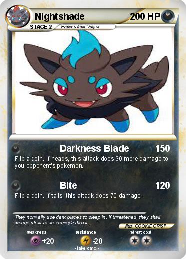 Pokémon Nightshade 13 13 - Darkness Blade - My Pokemon Card