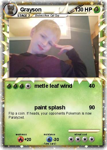 Pokémon Grayson 44 44 - metle leaf wind - My Pokemon Card