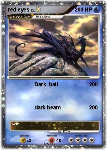 Pokémon red eyes 60 60 - Dark ball - My Pokemon Card