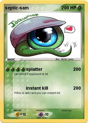 Pokémon septic sam 40 40 - splatter - My Pokemon Card