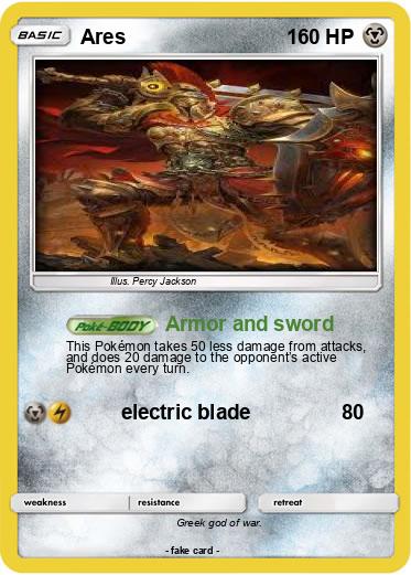 Pokémon Ares 406 406 - Armor and sword - My Pokemon Card