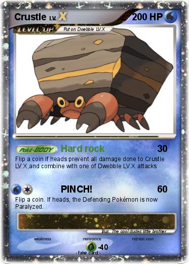 Pokémon Crustle 16 16 - Hard rock - My Pokemon Card