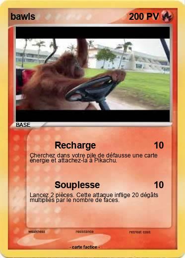 Pokémon bawls - Recharge - Ma carte Pokémon
