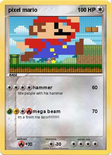 Pokémon pixel mario - hammer - My Pokemon Card