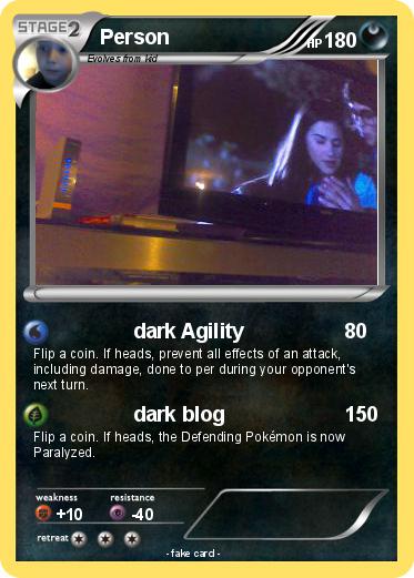 Pokémon Person 75 75 - dark Agility - My Pokemon Card