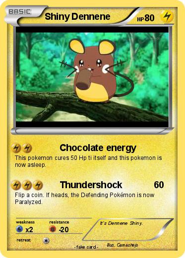 Pokémon Shiny Dennene - Chocolate energy - My Pokemon Card