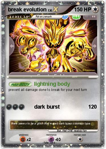 Pokémon break evolution - lightning body - My Pokemon Card