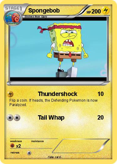 Pokémon Spongebob 2993 2993 - Thundershock - My Pokemon Card