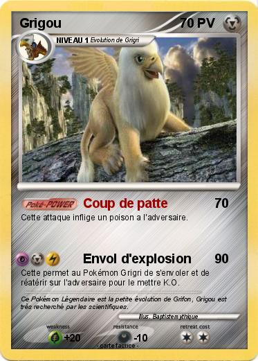 Pokémon Grigou - Coup de patte - Ma carte Pokémon