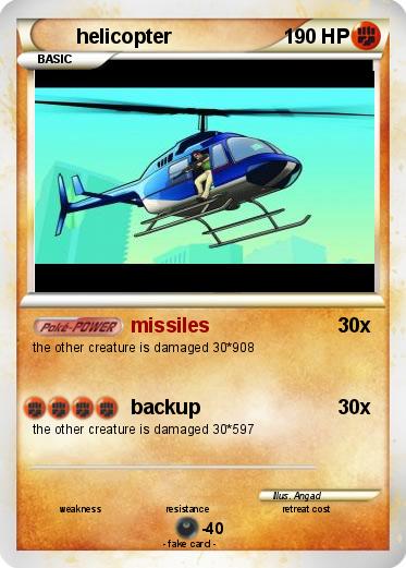 Pokémon helicopter 11 11 - missiles - My Pokemon Card