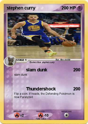 Pokémon stephen curry 144 144 - slam dunk - My Pokemon Card