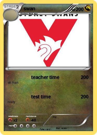 Pokémon swan 42 42 - teacher time - My Pokemon Card