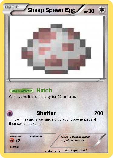 Pokémon Sheep Spawn Egg - Hatch - My Pokemon Card