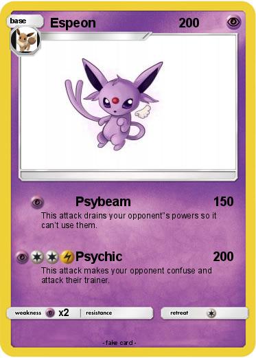 Pokémon Espeon 893 893 - Psybeam - My Pokemon Card
