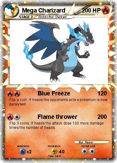 Pokémon Mega Charizard 1722 1722 - Blue Freeze - My Pokemon Card