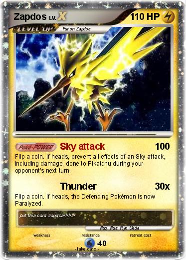 Pokémon Zapdos 675 675 - Sky attack - My Pokemon Card