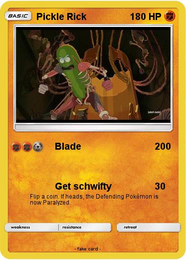 Pokémon Pickle Rick 26 26 - Blade - My Pokemon Card